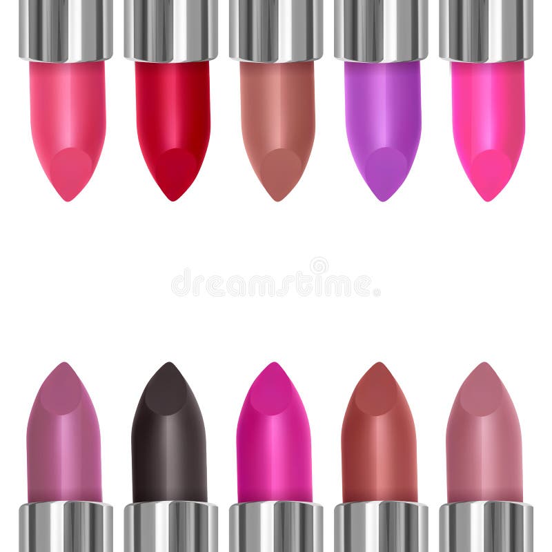 Realistic Lipstick Icons, Vector Illustration Stock Vector ...