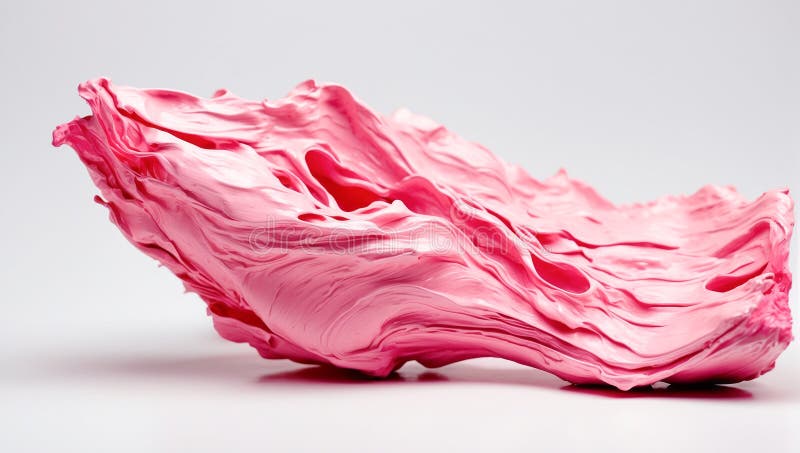Realistic Liquid Pink Splash. Volumetric Splashes of Pink Acrylic Paint ...