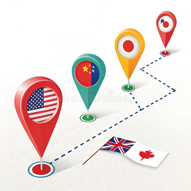 Realistic Location Map Pin Gps Pointer Markers Vector Illustration for ...