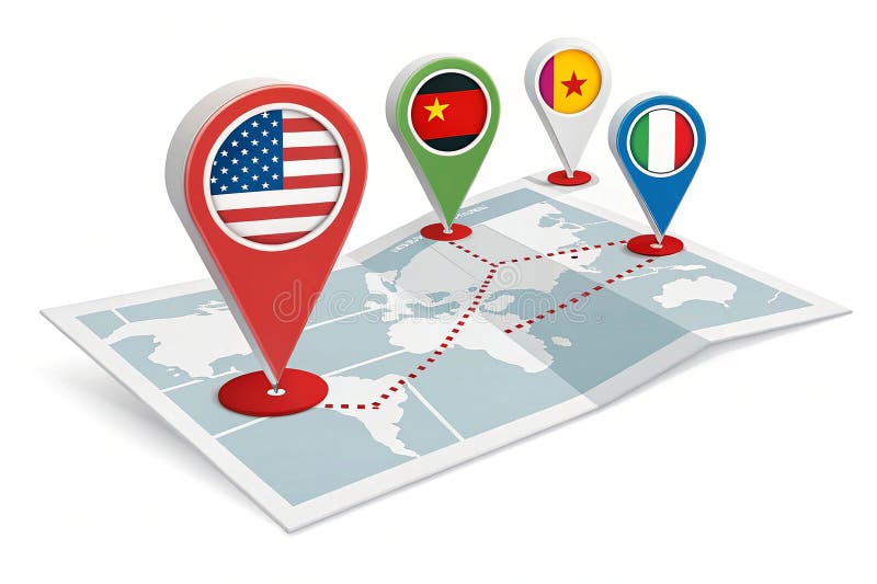 Realistic Location Map Pin Gps Pointer Markers Vector Illustration for ...