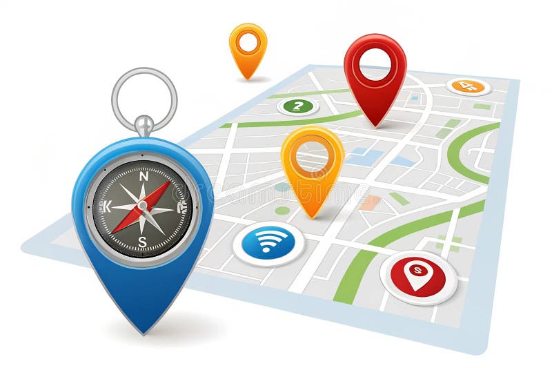 Realistic Location Map Pin Gps Pointer Markers Vector Illustration for ...