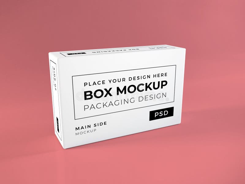 Realistic Long Box Packaging Mockup Template Stock Illustration ...