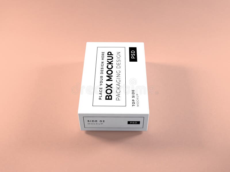 Realistic Long Box Packaging Mockup Template Stock Illustration ...