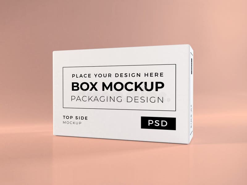 Realistic Long Box Packaging Mockup Template Stock Illustration ...