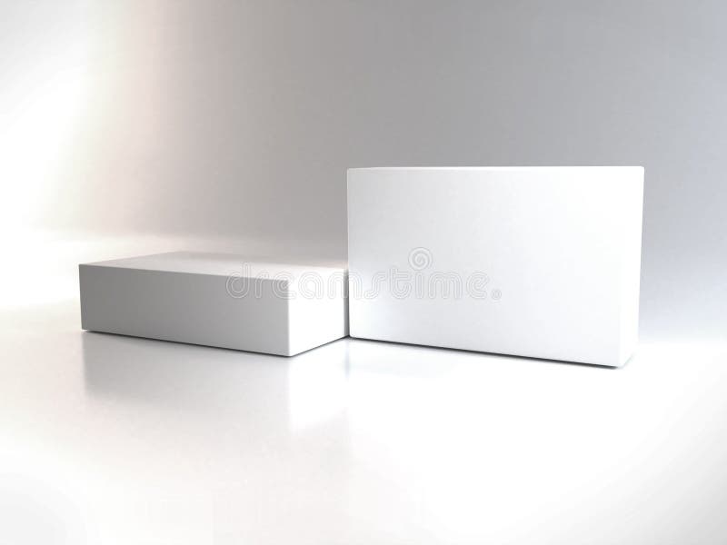 Realistic Long Box Packaging Mockup Template Stock Illustration ...