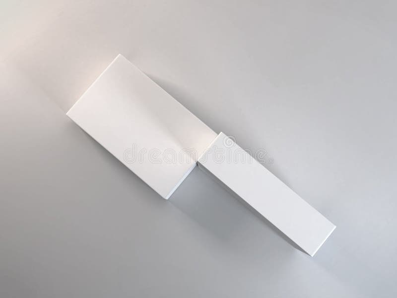 Realistic Long Box Packaging Mockup Template Stock Illustration ...