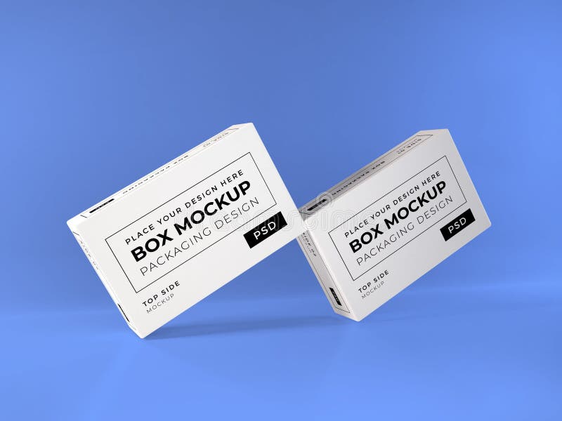 Realistic Long Box Packaging Mockup Template Stock Illustration ...