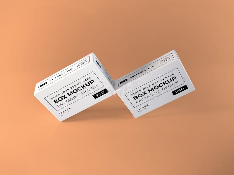 Realistic Long Box Packaging Mockup Template Stock Illustration ...