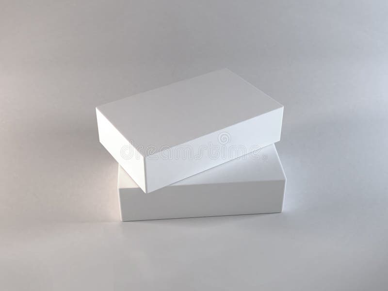Realistic Long Box Packaging Mockup Template Stock Illustration ...