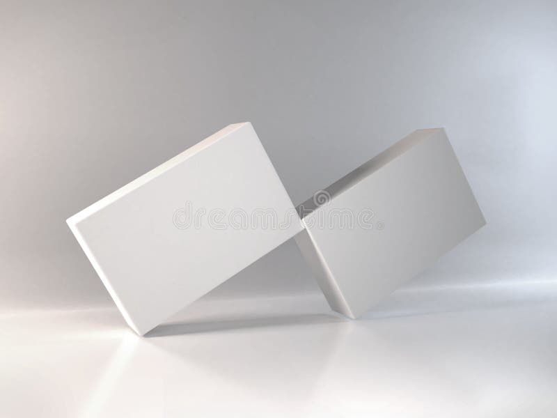 Realistic Long Box Packaging Mockup Template Stock Illustration ...