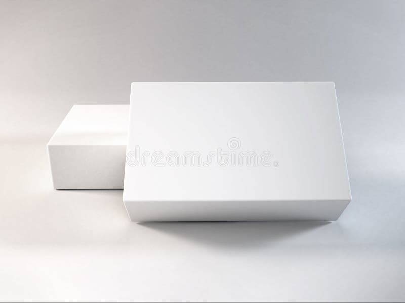 Realistic Long Box Packaging Mockup Template Stock Illustration ...