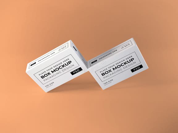 Realistic Long Box Packaging Mockup Template Stock Illustration ...