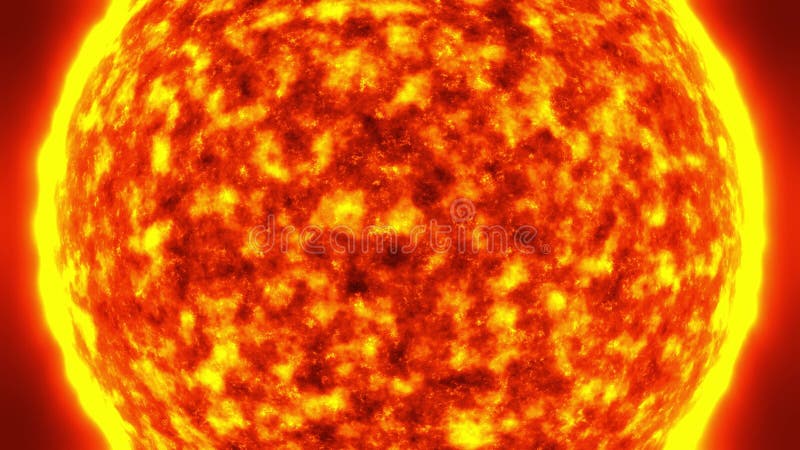 Sun looping 3D animation stock footage. Video of core - 220203072