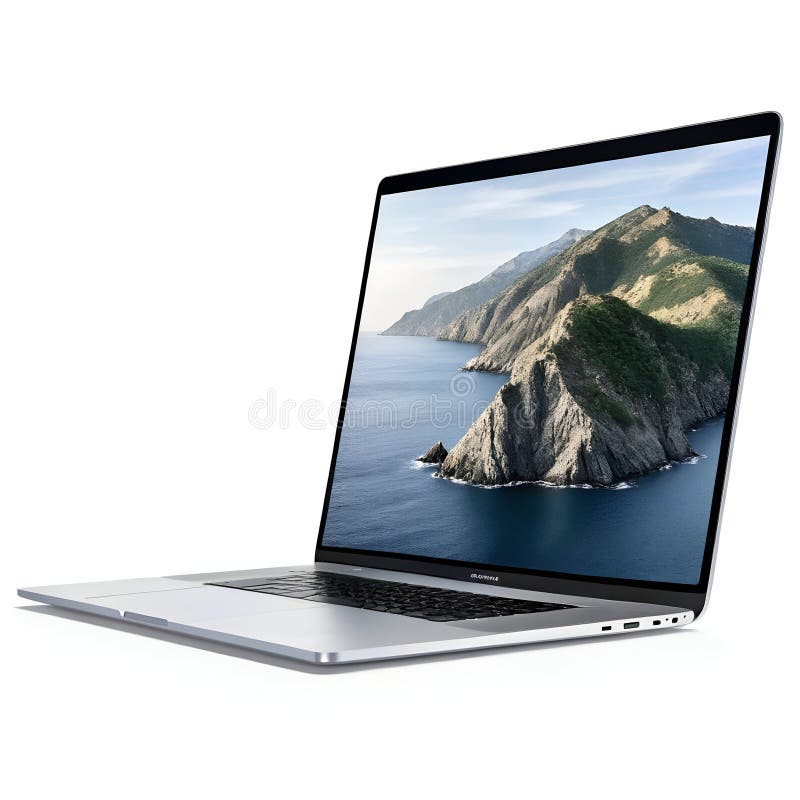 Realistic MacBook Pro 16-Inch Screen Mockup Stock Illustration ...