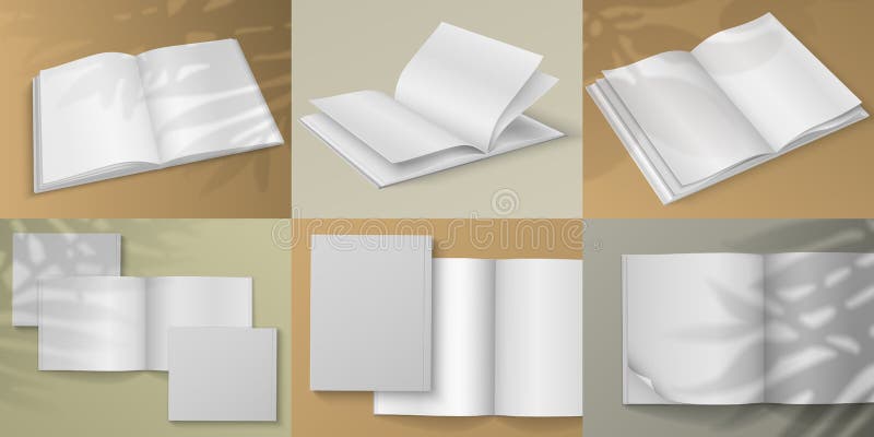 Empty Magazine on White Background. Perfect Blank Stock Vector ...