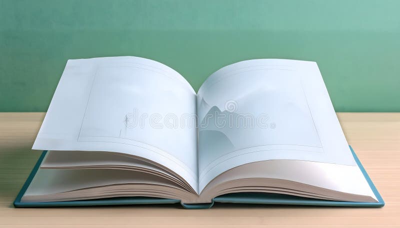 Realistic Magazine Cover Template with Editable Text, Open on Table, 3D ...