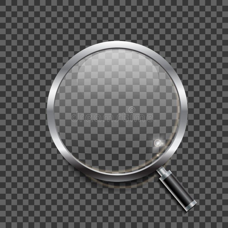 Realistic Magnifying Glass Icon Transparent Background Stock ...