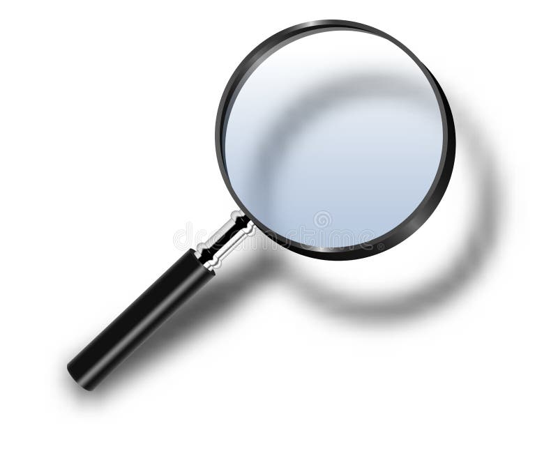 Realistic magnifying glass stock illustration. Illustration of paper ...