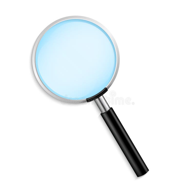 Realistic Magnifying Glass. Instrument for Magnify Stock Vector ...