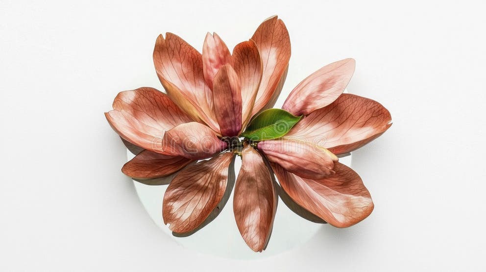Realistic Magnolia Petals Reflected on Mirror for Elegant Interior ...