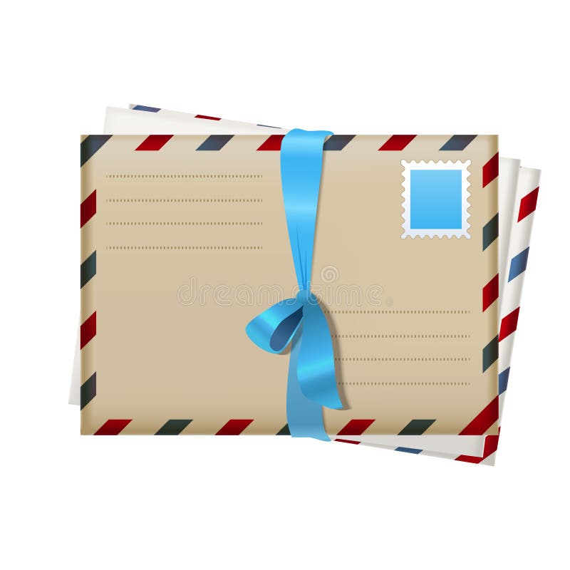 Realistic Mail Envelopes Mockup. Message Postal Mail Stock Vector ...