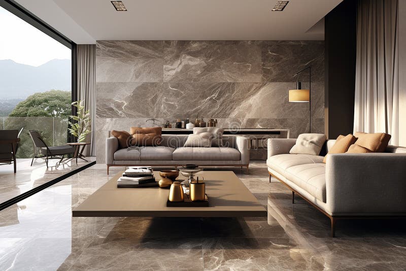 Realistic Malaysian Marble Tiles: Dark Beige with Naturalistic Textures ...