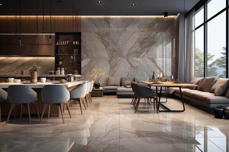 Realistic Malaysian Marble Tiles: Dark Beige with Naturalistic Textures ...