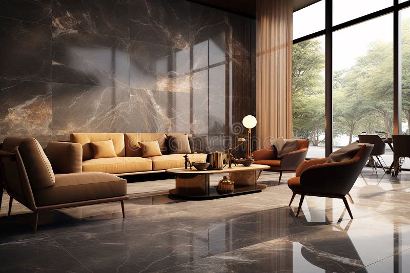 Realistic Malaysian Marble Tiles: Dark Beige with Naturalistic Textures ...