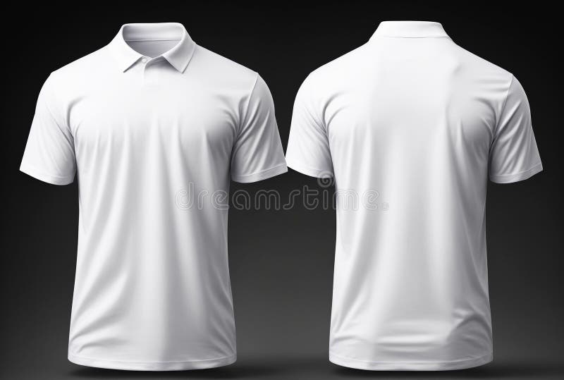 Realistic Man Empty Blank White Color Short T-shirt Mockup Template ...