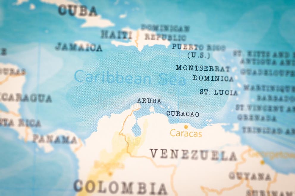 The Realistic Map of Aruba. Stock Photo - Image of flag, globe: 280128824