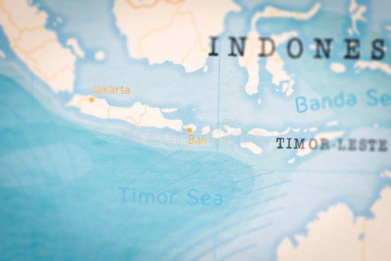 The Realistic Map of Bali. stock image. Image of vacation - 280128895