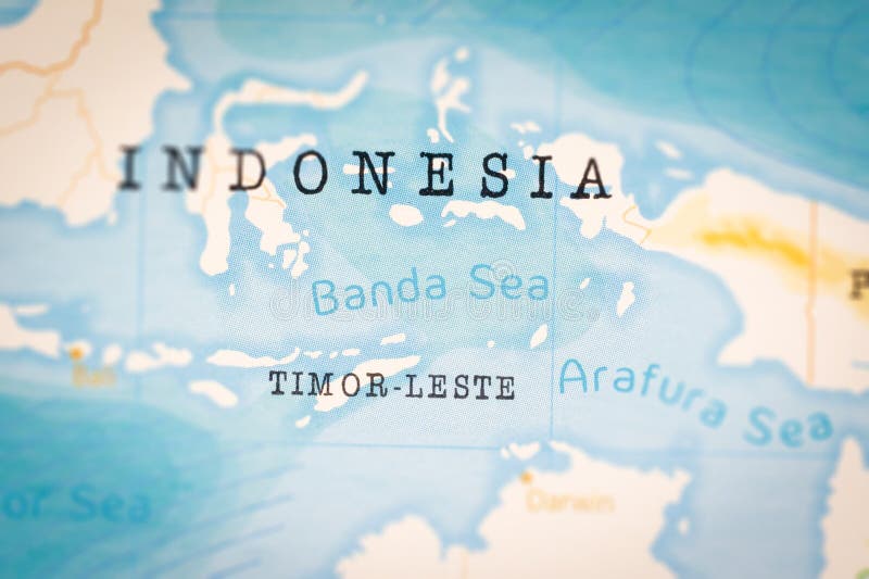 The Realistic Map of Banda Sea. Stock Photo - Image of news, trip ...