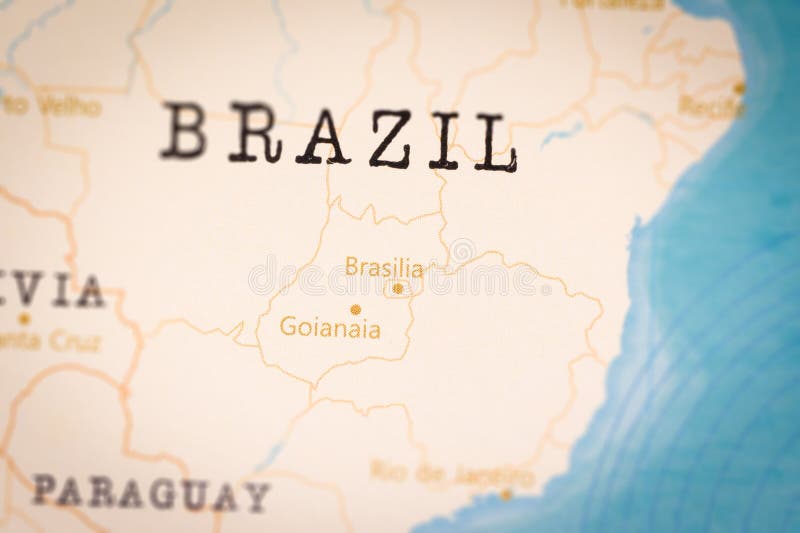 The Realistic Map of Brazil. Stock Image - Image of climate, business ...