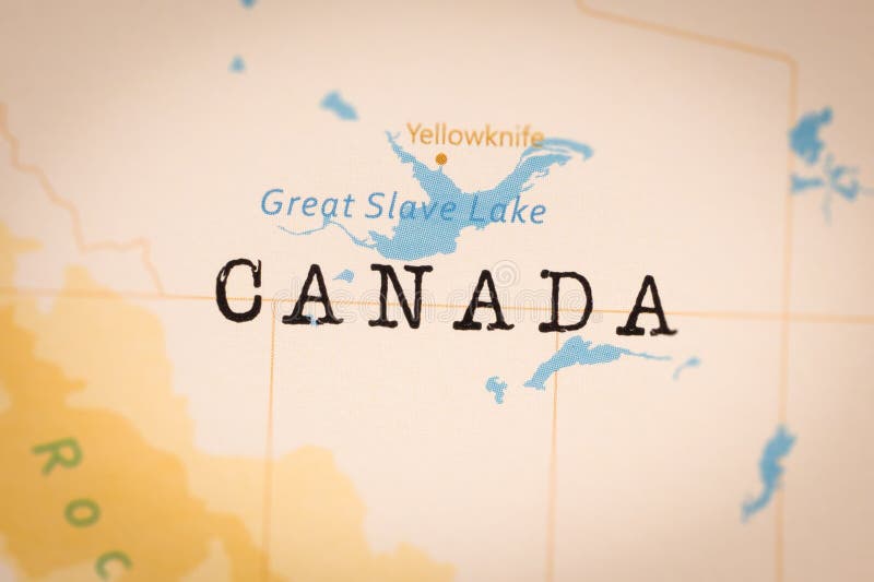 The Realistic Map of Canada. Stock Photo - Image of society, city ...