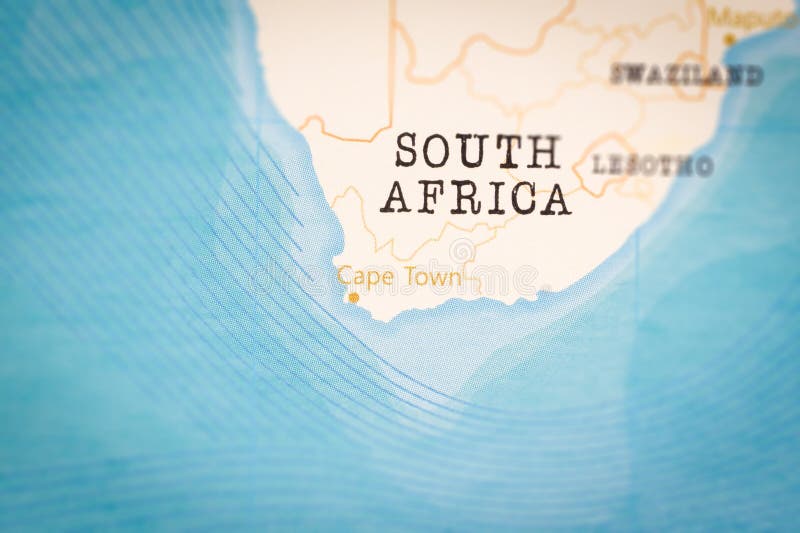 The Realistic Map of Cape Town. Stock Photo - Image of tour, realistic ...