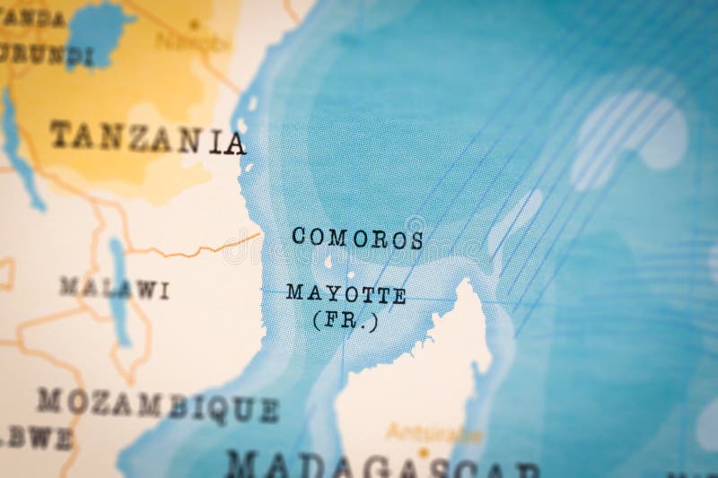 The Realistic Map of Comoros. Stock Photo - Image of border, national: 280129190