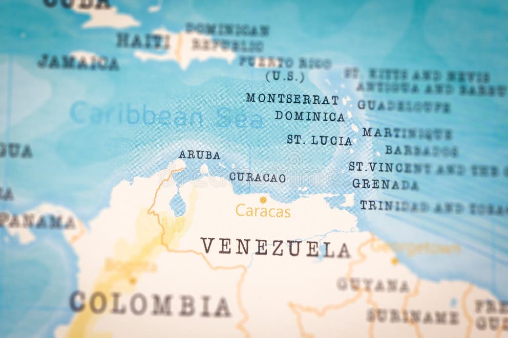 The Realistic Map of Curacao. Stock Photo - Image of news ...
