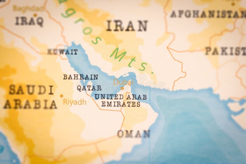 The Realistic Map of Dubai. Stock Image - Image of flag, vacation ...