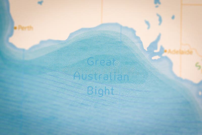 The Realistic Map of Great Australian Bight. Stock Image - Image of ...