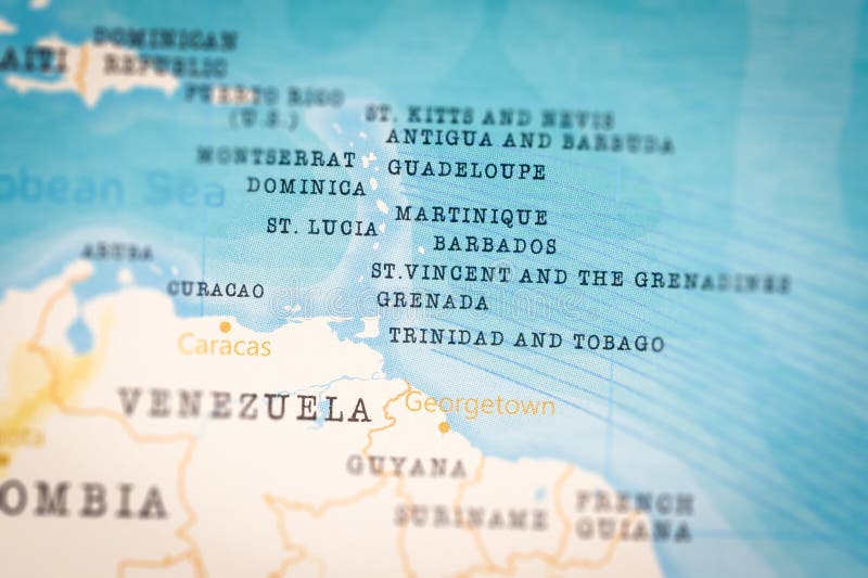 The Realistic Map of Grenada. Stock Image - Image of realistic, nation ...