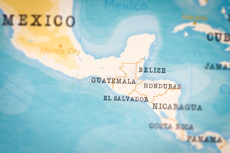 The Realistic Map of Guatemala. Stock Image - Image of border, vacation ...