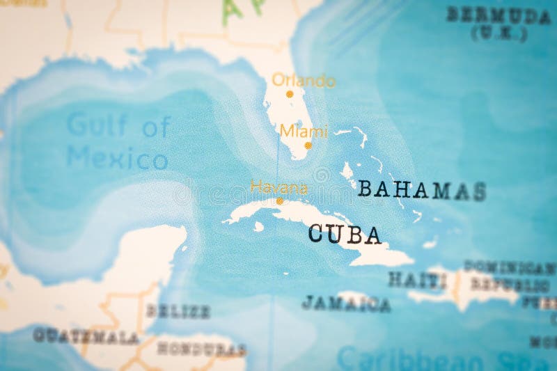 The Realistic Map of Havana. Stock Photo - Image of city, history ...