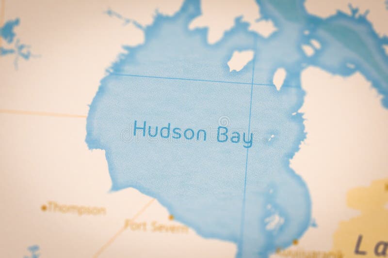 The Realistic Map of Hudson Bay. Stock Photo - Image of national, paper ...