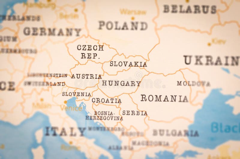 The Realistic Map of Hungary. Stock Image - Image of tourism, culture ...