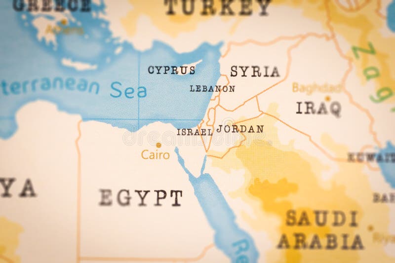 The Realistic Map of Israel. Stock Photo - Image of vacation, world ...