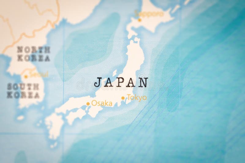 The Realistic Map of Japan. Stock Photo - Image of flag, history: 280129406