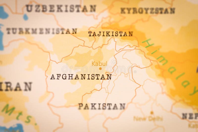 The Realistic Map of Kabul. Stock Image - Image of newspaper, economy ...