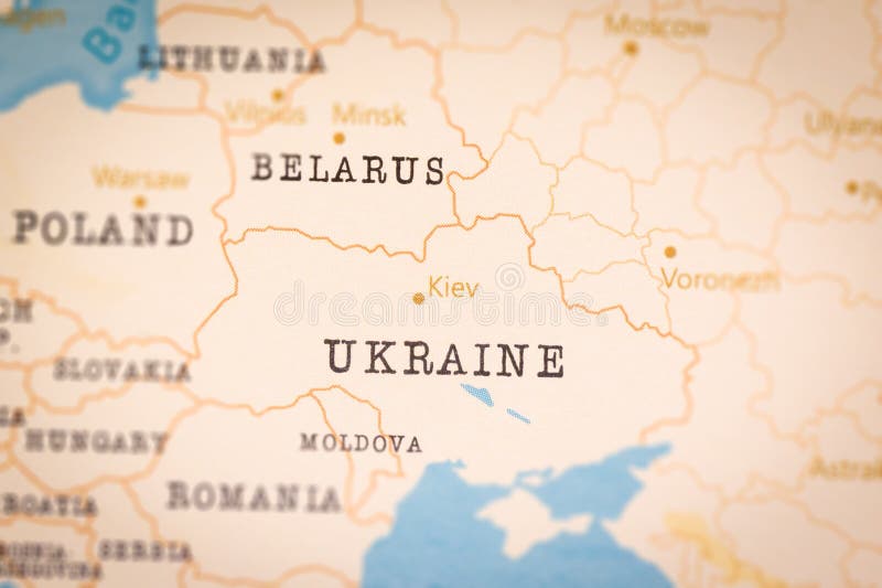 The Realistic Map of Kiev. stock illustration. Illustration of culture ...