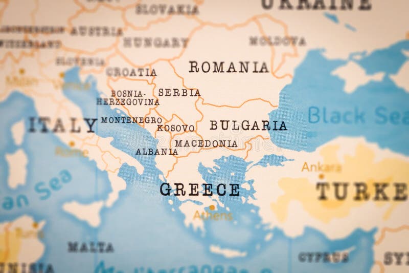 The Realistic Map of Macedonia. Stock Image - Image of world, vacation ...