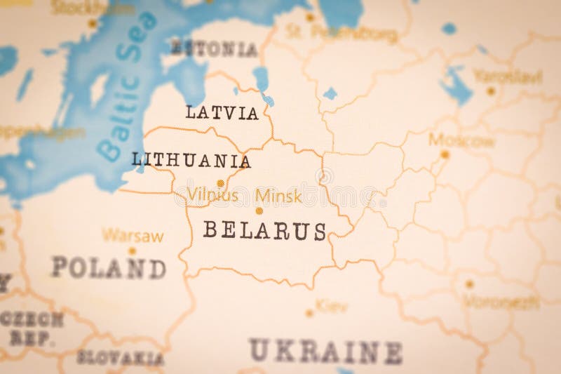 The Realistic Map of Minsk. Stock Image - Image of globe, city: 280129635